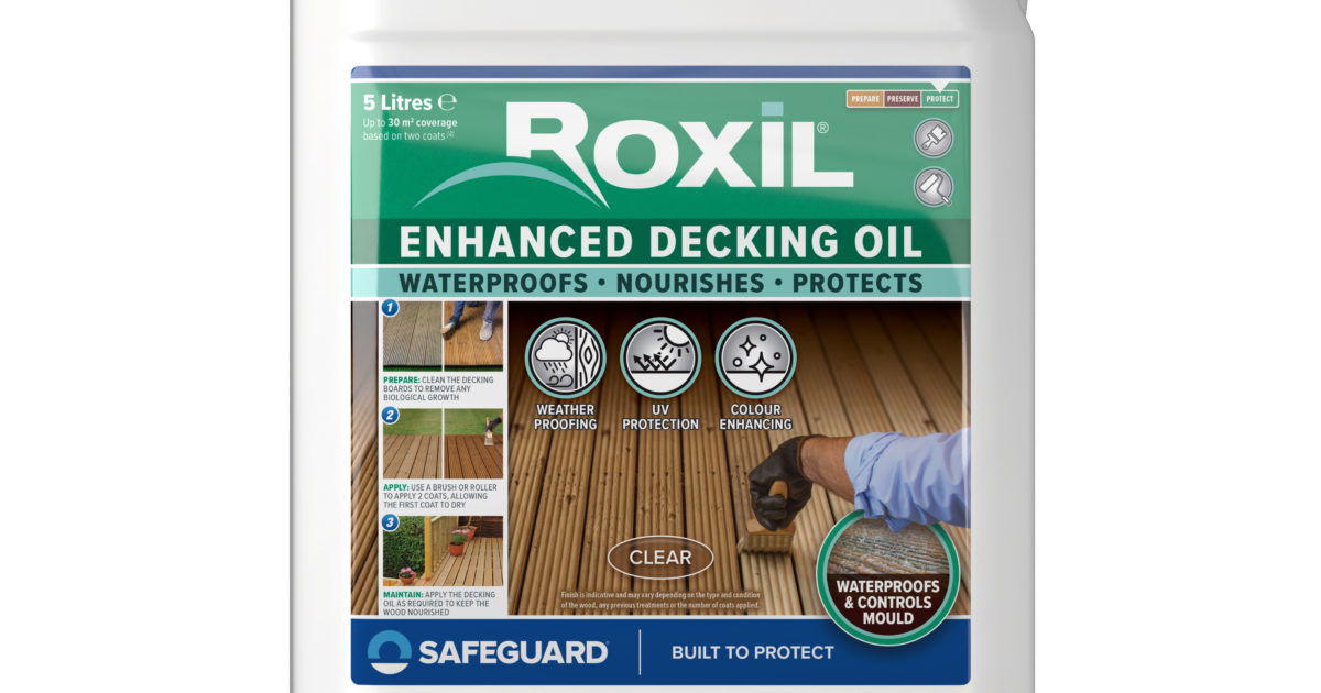 Roxil Enhanced Decking Oil (Clear) - Decking & Fencing - Landscaping