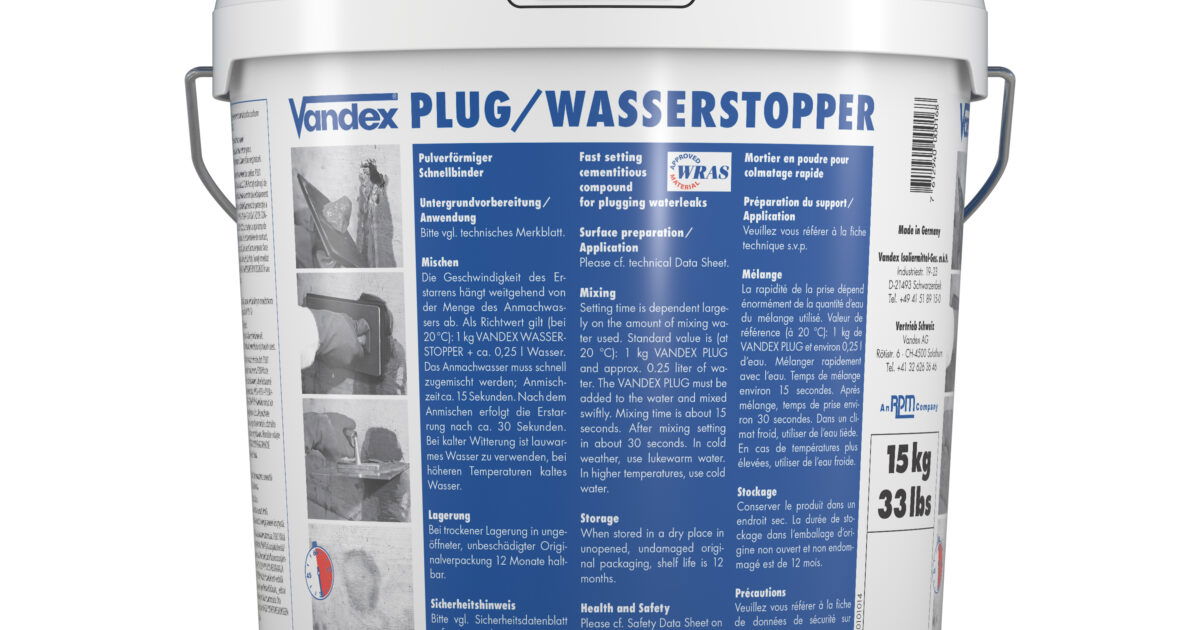 Vandex Waterproof Plugging Compound