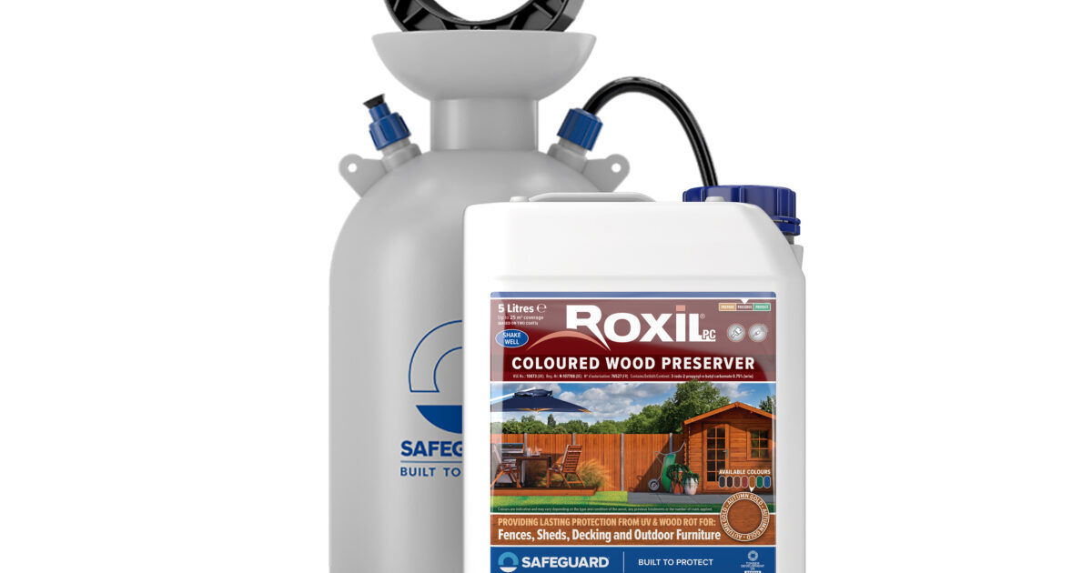 Roxil Coloured Wood Preserver and Pressure Sprayer | Safeguard Europe